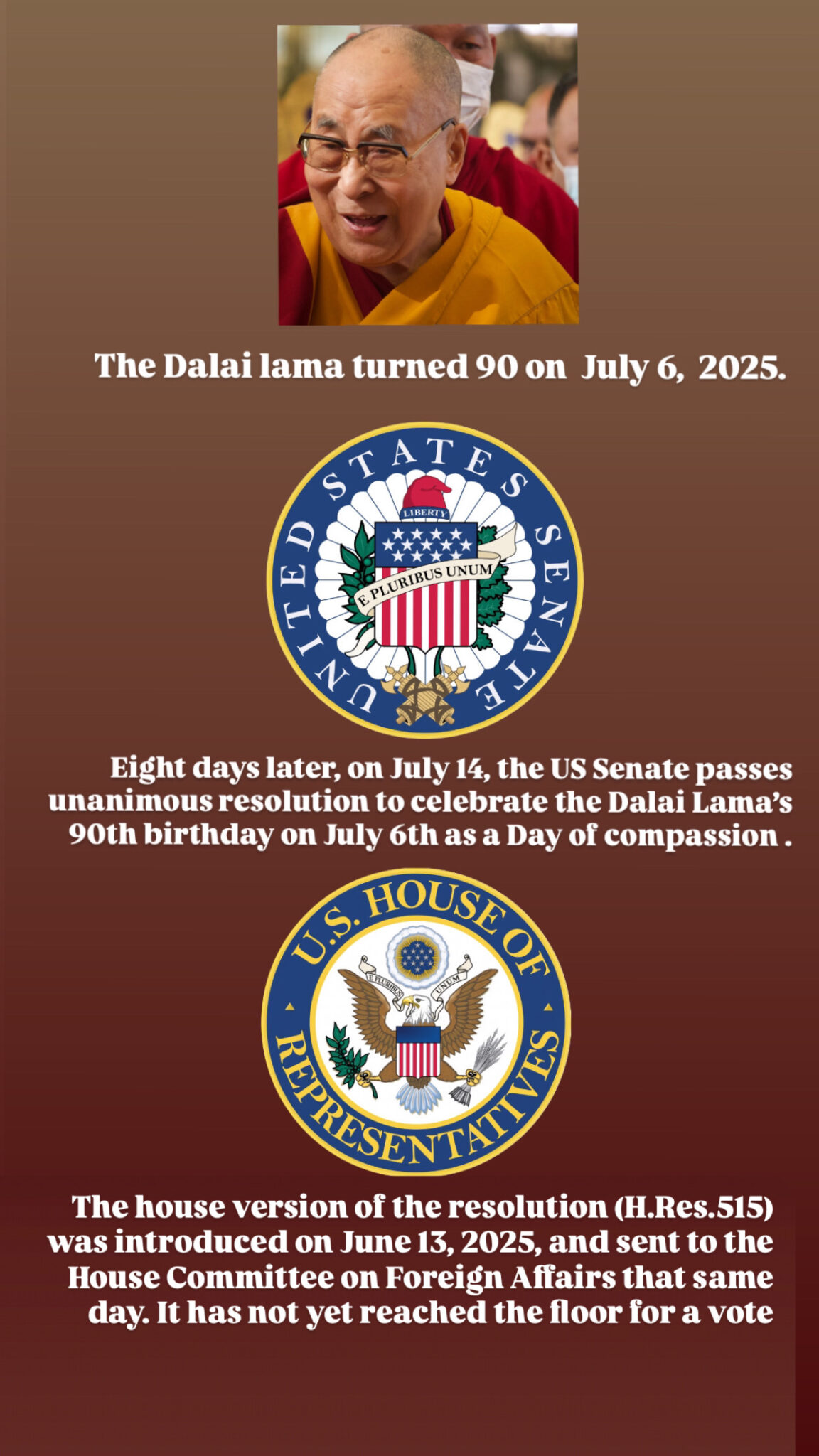 US Senate Passes Resolution Declaring Dalai Lama’s Birthday ‘Day of ...
